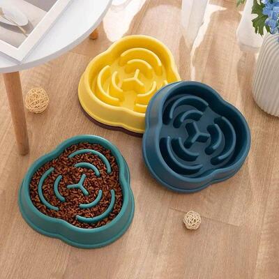 1Pc Pet Anti-choking Slow Food Bowl For Dog & Cat, Slows