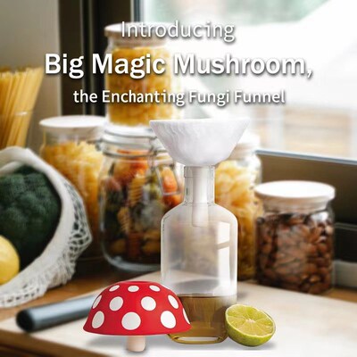 Mushroom funnel家用迷你多功能厨房装酒装油特色蘑菇小漏斗
