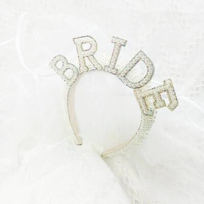 Bride to be Pearl crown Headband Bach Bachelorette hen Party