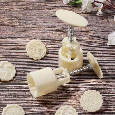 Blossoms Hand Pressure Fondant DIY Round Moon Cake Tool