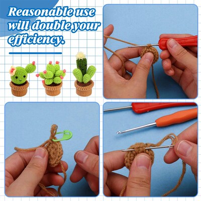 Crochet Starter for Adults with Crochet Hooks Yarn Polyester
