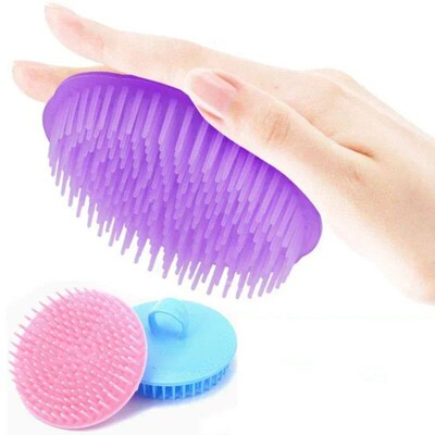 1/2/4PCS Soft Silicone Shampoo Brush Head Massage Brush Pers