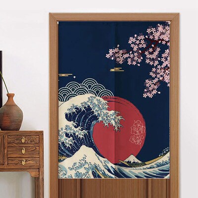 Japanese Door Curtain Dust Proof  Half Curtains Hanging Shor