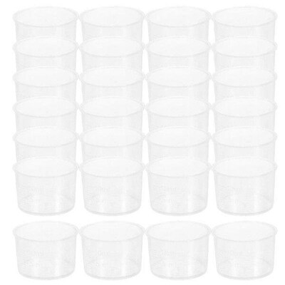 100 Pcs Plastic Measuring Cups Clear Scale Laboratory