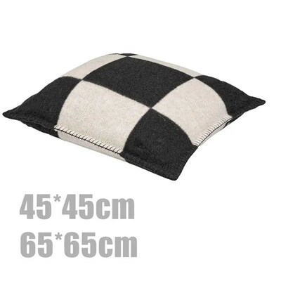 Luxury Plaid H Blanket Cashmere Blend Crochet Sofa ver Porta