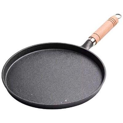 Cast Iron Frying Egg Pan Uncoated Non Stick Thin Pancake