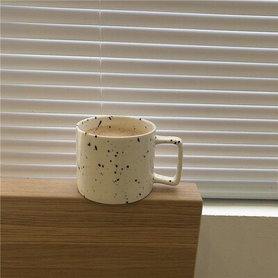 Ins Creative Retro Ceramic Splash Ink Wave Dot Mug Coffee Mi