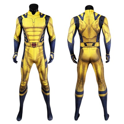 Wolverine Cosplay Costume James Howlett Jumpsuit Shoulder Ar