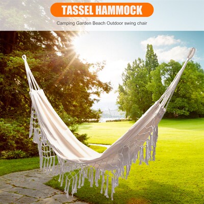 Tassels Hammock Boho Style Brazilian Macrame Fringed Deluxe