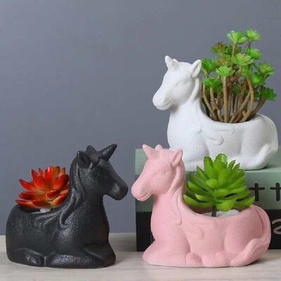Creative Succulent Plant Pot Unicorn Animal Flowerpot