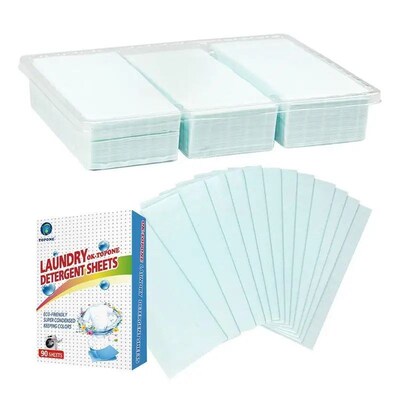 90 Pieces Eco-Friendly Laundry Soap Washer Sheets Detergent