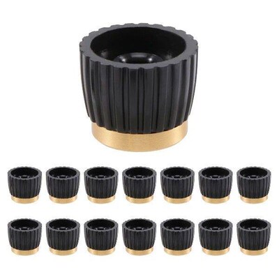 15Pcs Guitar AMP Amplifier Push on Fit Knobs Black with