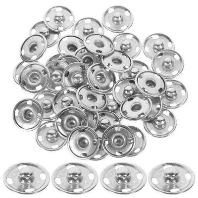 50 Sets Sew On Snaps Buttons Metal Snaps Fasteners Press