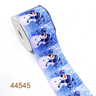 DIY Christmas Snowman Printed Grosgrain Ribbon For Craft Sup
