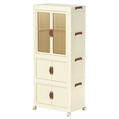 Baby wardrobe home bedroom fold  clothing storage cabinet