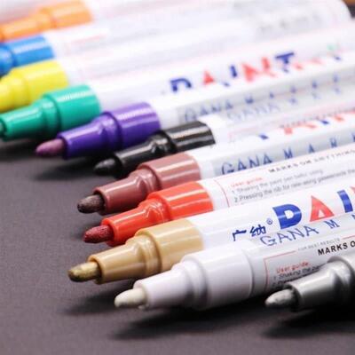 12 Color Colored Markers Waterproof Car Tyre Tire ad Rubb