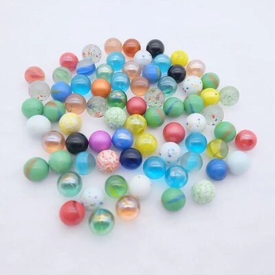 30/50pcs Marbles Glass Ball 16 Mm Cream Console Game Sress P