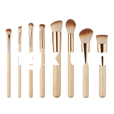 GUJHUI 8PCS/set bamboo Makeup Brushes Set Powder Foundation