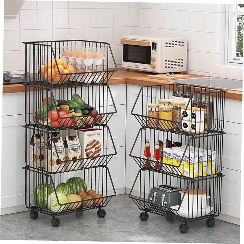 kitchen accessories multi-storey move Storage Vegetable bask