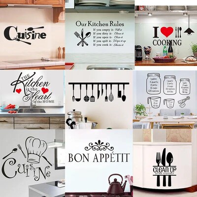Kitchen Wall ers Vinyl Wall Decals for Kitchen English Quote