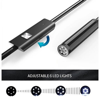 7.0MM TYPE-C Endoscope Camera IP67 Waterproof 6 LEDs USB And