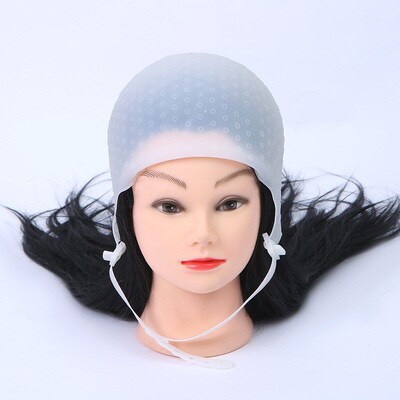 Hair Dyeing Tools Silicone Highlighting Cap Adjustable for L