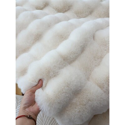 Daifa Rabbit Plush Bay Window Mat Windowsill Mat Bubble Velv