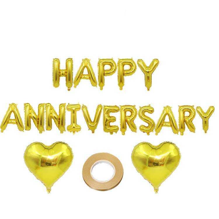 16 happy anniversary English celebrate Balloons 40 number