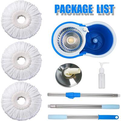 Spin Mop Bucket System with Wringer Set Magic Round Mops Hou