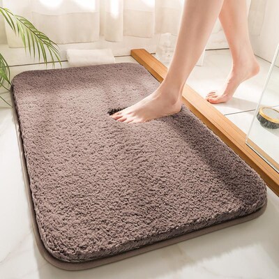 Bathroom Super Thick Fluff Fiber Bath Mat Shower Room Rugs M