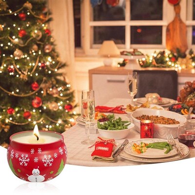 Christmas Aromatherapy Candle Scented Candle Jar Wax Gift