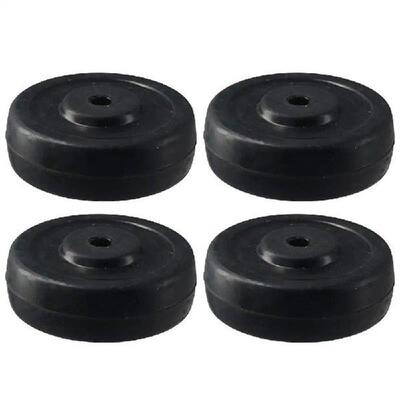 4pcs Widely Application Rubber Furniture Pulley Black Solid