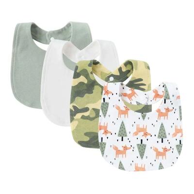 4Pc/Set Baby Bibs Burp Clothes Cartoon Newborn Saliva
