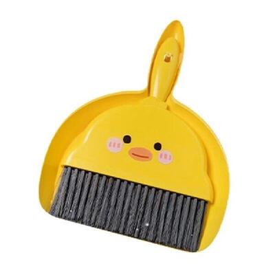 Mini Broom Dustpan Suit Cartoon Duck Indoor Outdoor