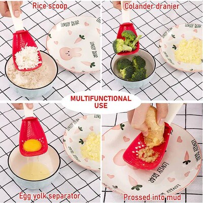 Multifunctional Cooking Spoon Kitchen Strainer Scoop to Cut