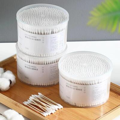 Disposable Double-Ended Cotton Swabs for Ear Cleaning, Makeu
