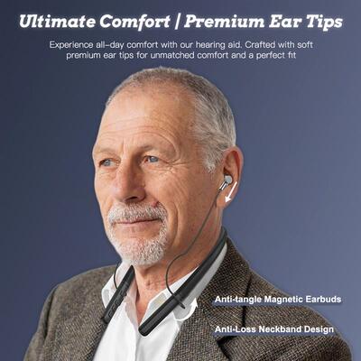 Neck-Hung Hearing Aid Neck-Worn Sound Amplifier for Seniors