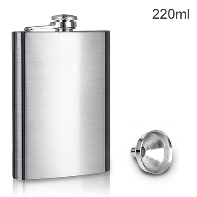 Stainless Steel Hip Liquor Whiskey Alcohol Bottle Flask Cap