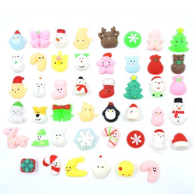 48PCS 2025 Christmas GIFT Different Cute Mochi Animals Squi