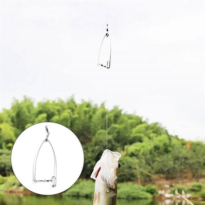 1pc Automatic Fishing Device Smart Steel Trigger Hook Spring