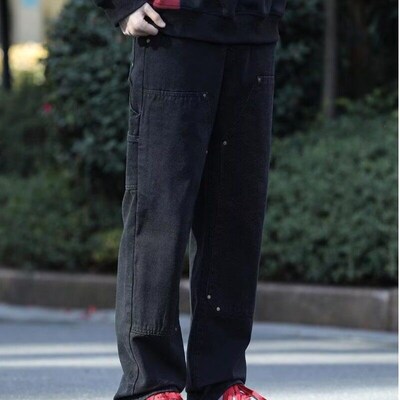 tendy Cropped Pants Spring Jeans Ripped Elegant Straight Leg