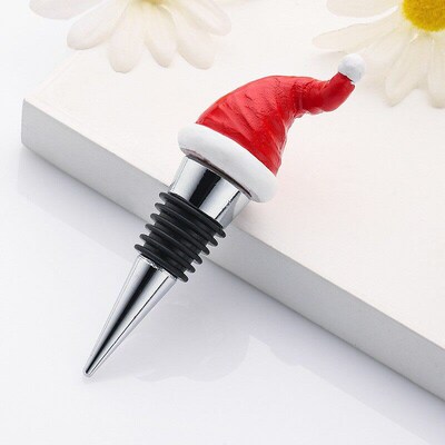 Christmas party decoration, red wine stopper, wine preserva
