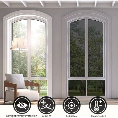 Window Privacy Tint Film One Way Vinyl Mirror Foil Non Adhes