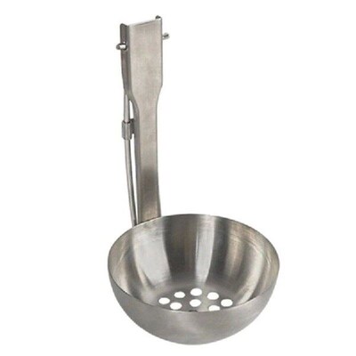 11UE (304) Stainless Steel Soup Ladle/Colander Foldable