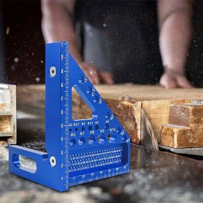 Miter Triangular Ruler Aluminum Alloy Carpenter Square Hole