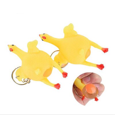 1pcs Funny Gadgets Novelty Antisss Squeeze Chicken Laying Eg