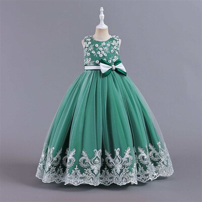 New Childrens Clothing Childrens Dress Flower Mesh Princes