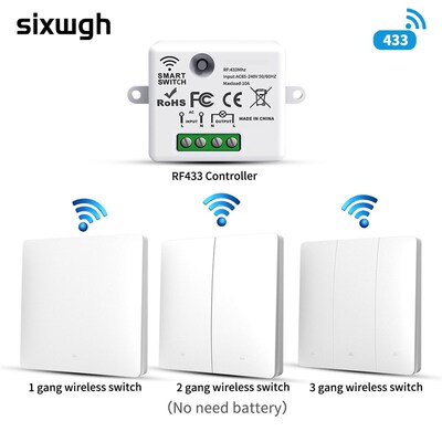 Self generating RF433 remote control switch can be attached