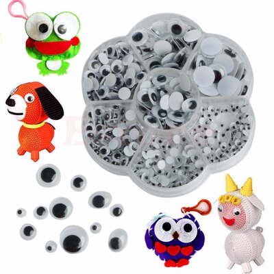 f85 1 box round wiggly wobbly googly eyes scrapbooking craft