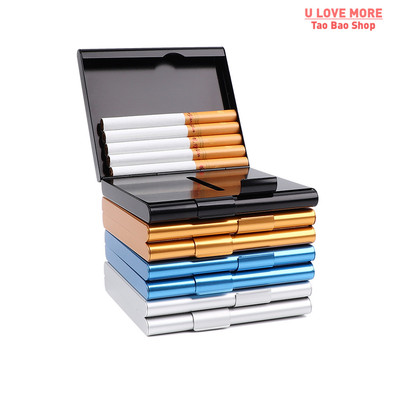 Aluminum Cigarette Case Storage for 20 Cigarettes Holder Dou